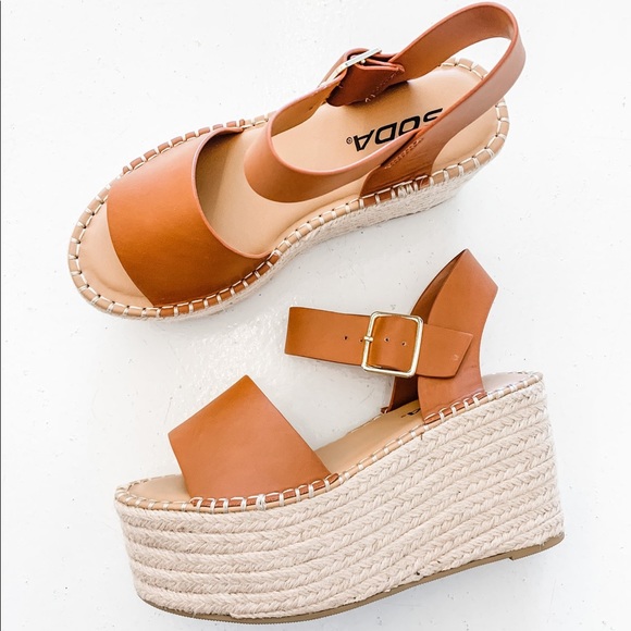 Soda | Shoes | Tan Platform Espadrille | Poshmark